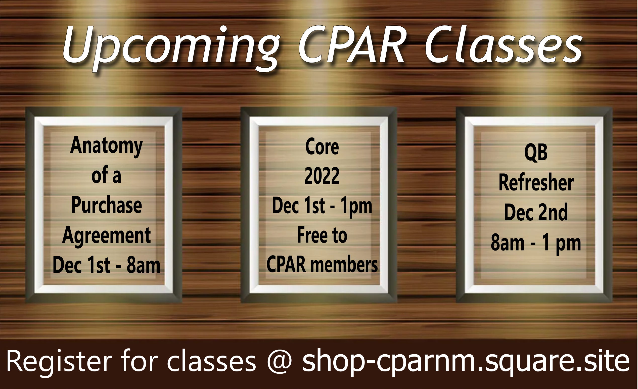 Upcoming Classes – Clovis/Portales Association of REALTORS®
